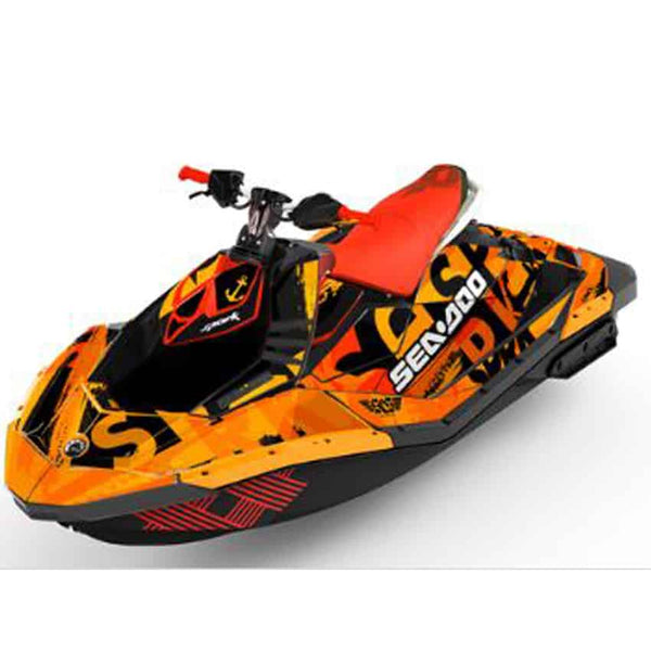 Spark Attitude Graphics Kit Anchor Red/Grey | Friday’s Sea-Doo Jet Skis ...